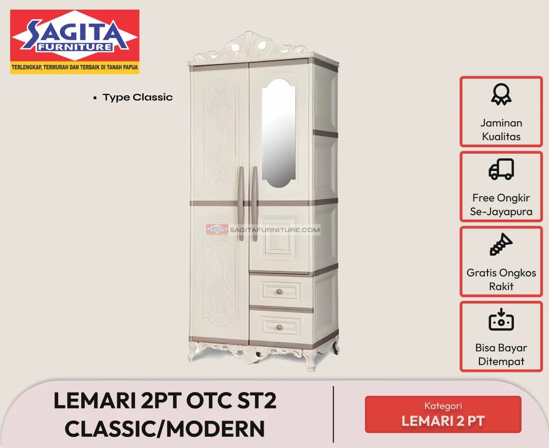 LEMARI 2PT OTC ST2 CLASSIC/MODERN – CV. Sagita Furniture