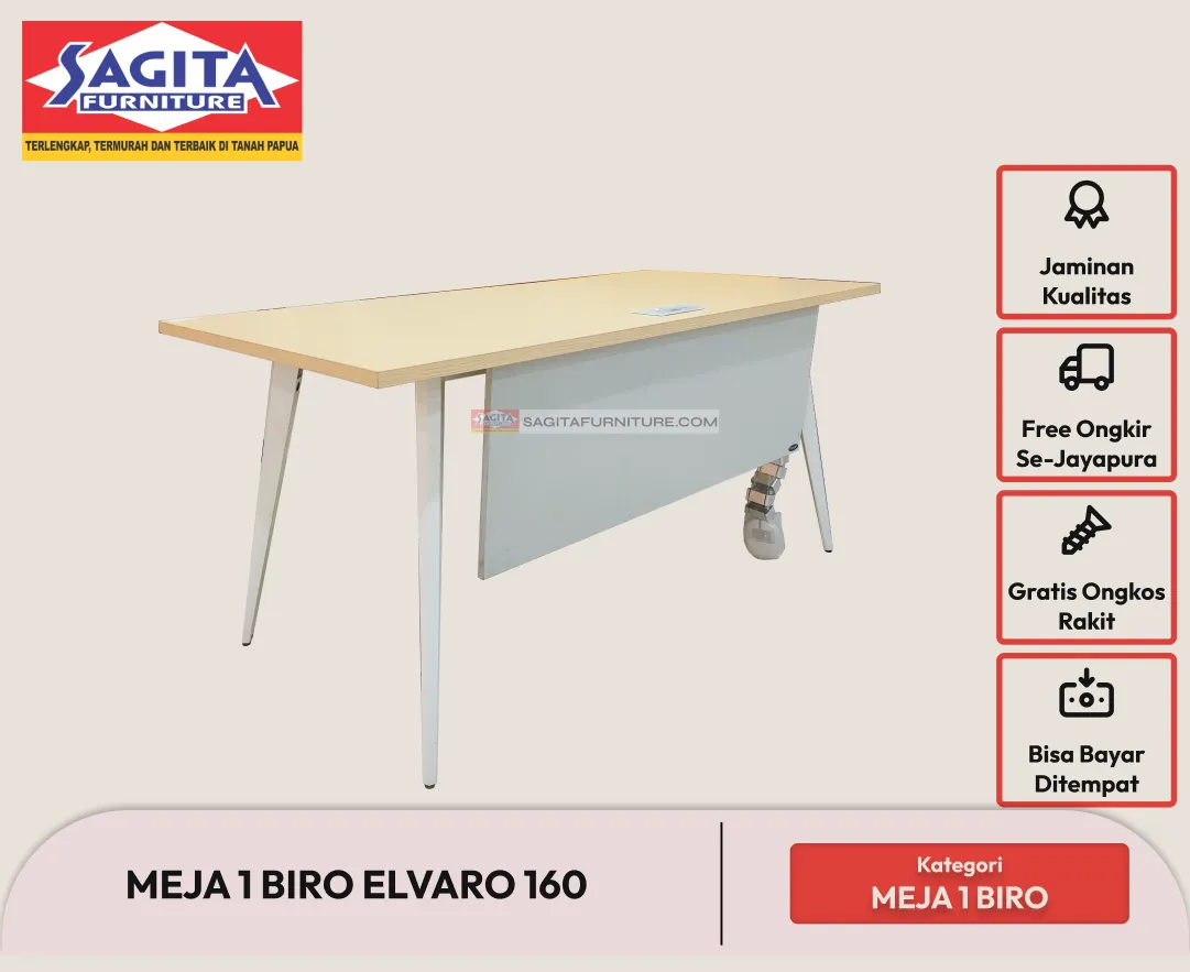 MEJA 1 BIRO ELVARO 160 – CV. Sagita Furniture